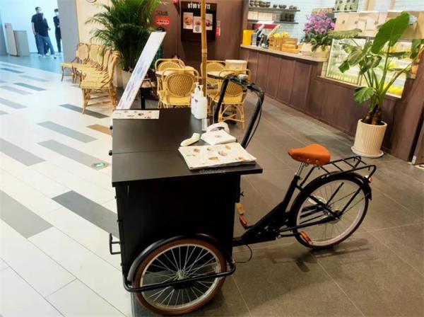 Quality 100kg Retro Coffee Bike for Street Mobile Coffee Trike Shop Bicycle Fast Food for sale