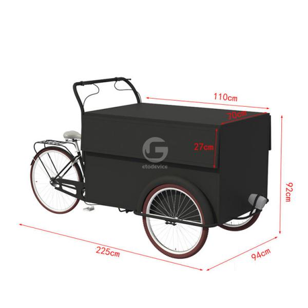 Quality Fruit Raw Material Coffee Tricycle Ice Cream Food Cart with CE Mobile Pancake Food Truck for sale