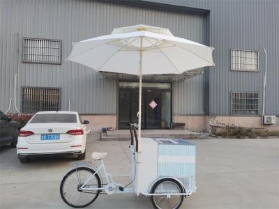 Cina 214*83*240cm Bicicleta da caffè commerciale per bevande calde e tè Triciclo in acciaio inossidabile in vendita