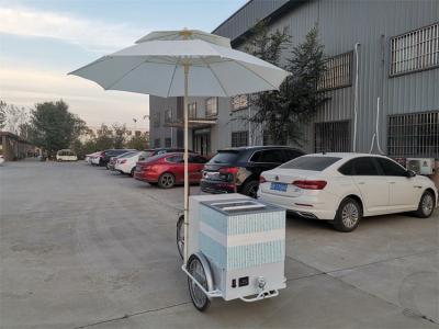 Cina 214*83*240cm Bicicleta da caffè commerciale per bevande calde e tè Triciclo in acciaio inossidabile in vendita