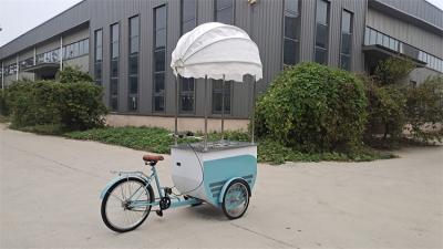Cina Triciclo elettrico 3 ruote carrello mobile per gelato caffè pedale congelatore consegna bicicletta in vendita