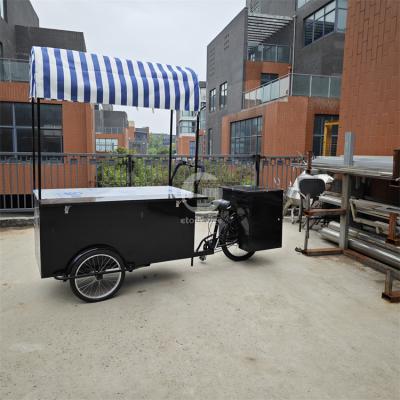 Cina Caffè Vendita elettrica triciclo congelatore Business Bike Carrozze di gelato Bicicletta 120KG in vendita