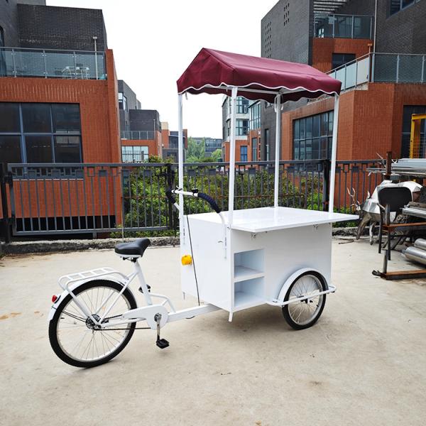 Quality Outdoor Street Food Cart Best Mobile Electric Cargo Bicycle Trailer 3 Wheel for sale