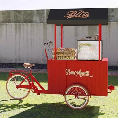 China OEM Commercial Mobile Coffee Cargo Bike Tricycle with 3 Wheels and Soybean Storage for sale