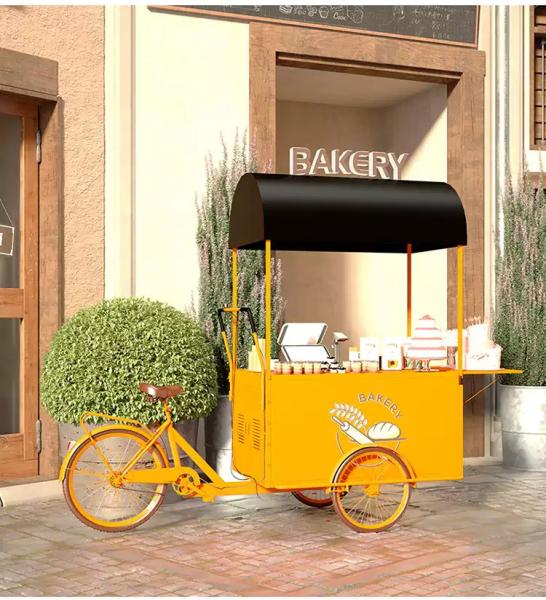 Quality Food Cake Display Tricycle Perfect for Customized Food Vending and Ice Cream for sale