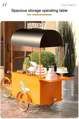 Cina Bicicletta elettrica mobile per fast food bicicletta portatile per caffè carrello da pranzo a fiori in vendita