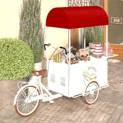 Cina Bicicletta elettrica mobile per fast food bicicletta portatile per caffè carrello da pranzo a fiori in vendita