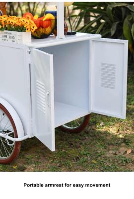 China Hand Push Coffee Tricycle  New Design Bike Cart for Mobile Barista for sale