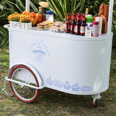 China Coffee Bicycle Push Cart  Customizable Tricycle for Mobile Cafe for sale