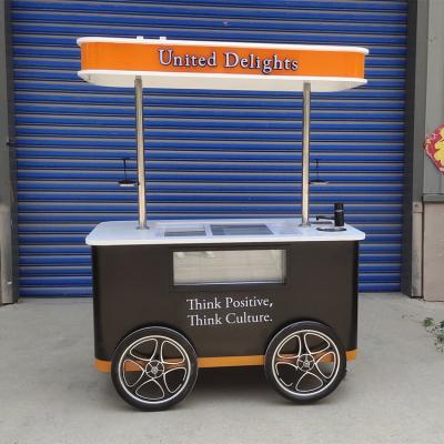 China Gelato Ice Cream Push Cart /freezer vending machine /display freezer for sale
