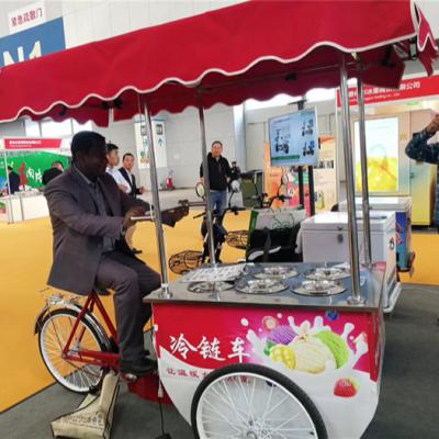 China Venda de fábrica Push de mão sorvete Popsicle Carrinho de comida Vending bicicleta à venda