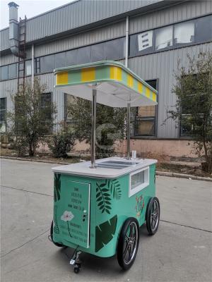 China Italian Gelato Bike Ice Cream Cart Mobile Push Popsicle Showcase Freezers Vending Cart For commercial use for sale