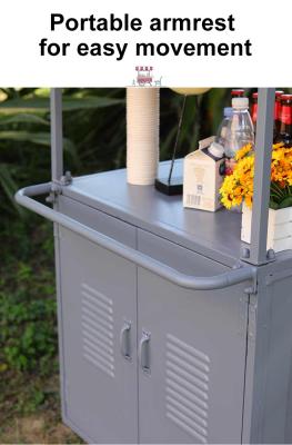 China New Design Ice Cream Tricycle Hand Push Cart for Frozen Desserts for sale