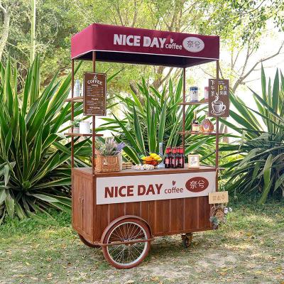 Cina Caffè Tricycle Ice Cream Cart Soluzione aziendale mobile per bevande e dolci in vendita
