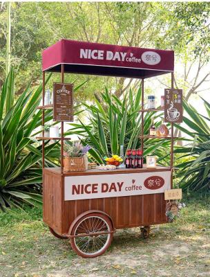 Cina Caffè Tricycle Ice Cream Cart Soluzione aziendale mobile per bevande e dolci in vendita