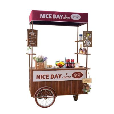 Cina Bicicletta per bevande artigianali carrello manuale per soluzioni di carrello alimentare sostenibile in vendita