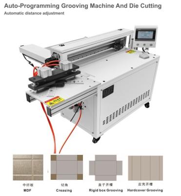 China Automatic Die Cutting V Grooving Machine For Grayboard Sample Box Prototype for sale