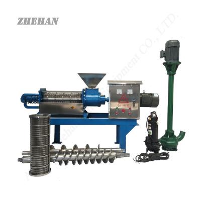 China Spiral extrusion cattle pig cow manure solid liquid separator for sale