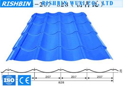 Cina rotolo ondulato Archaistic di larghezza di 828mm che forma il blu d'acciaio del tetto laminato a freddo prodotti in vendita