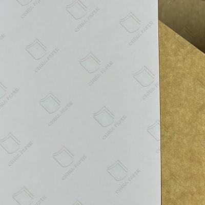China High tear resistance white/kraft coated board 300gsm for Frozen food packaging for sale