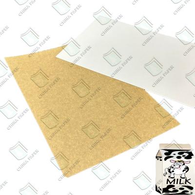 Cina 190gm-340gm Alta resistenza impermeabile e anti-penetrazione Liquid Packaging Board Marrone Sul retro 270gm In roll in vendita