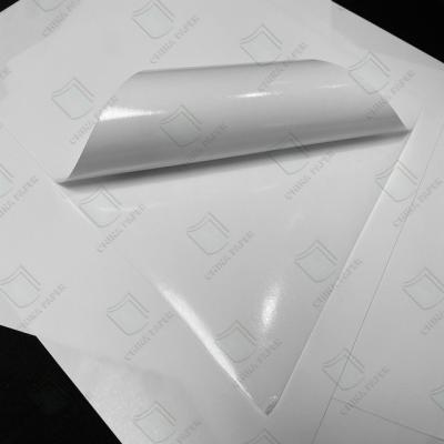 China PP clear/white sticker with glassine release liner white and yellow most popular quality for sale
