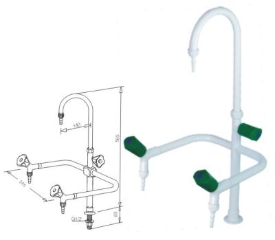 Cina Rubinetti di acqua del laboratorio acciaio inossidabile d'ottone/per gli accessori del laboratorio della scuola in vendita