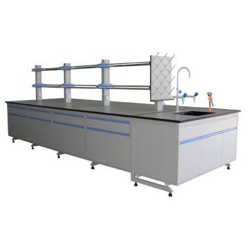 Cina Tabelle di legno durevoli del laboratorio di scienza della mobilia del laboratorio con i lavandini ed i cassetti in vendita