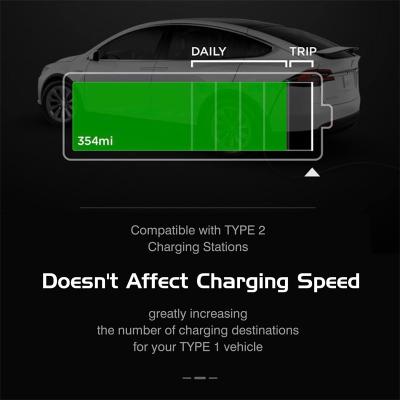 Cina Tipo 1 di carico al tipo dell'adattatore di Type2 EV - 2 della spina del caricatore di CA J1772 dell'adattatore del veicolo elettrico all'adattatore di tipo 1 EV in vendita