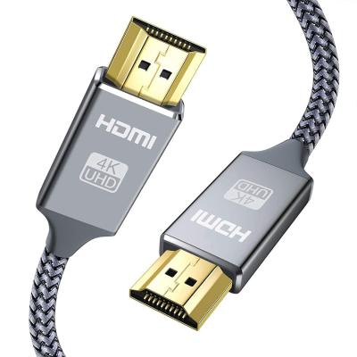 China 6.6 Ft 4K UHD HDMI Cables High Speed 18Gbps Ethernet 28AWG Braided HDMI Cord for sale