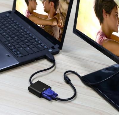 China 1080P HDMI To VGA Adapter OFC Digital To Analog Converter Cable For Xbox PS4 for sale