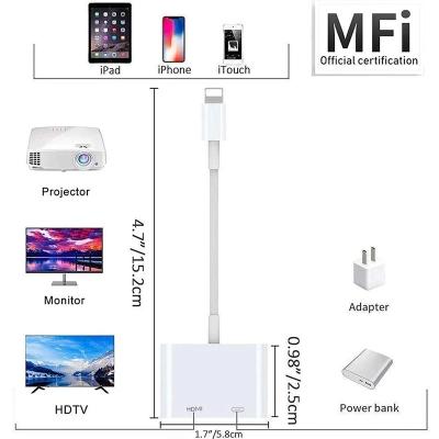 Cina fulmine 5V al TPE dell'adattatore dell'adattatore 1080P Digital avoirdupois del convertitore di HDMI in vendita