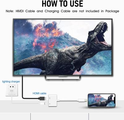 Cina fulmine 5V al TPE dell'adattatore dell'adattatore 1080P Digital avoirdupois del convertitore di HDMI in vendita