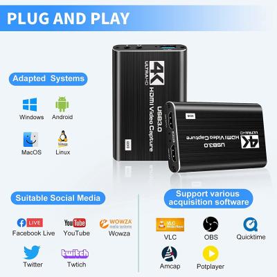 Cina carta di bloccaggio portatile di USB C HDMI del dispositivo di video bloccaggio di 1080P 60fps HDMI 4Kp60 ROHS in vendita