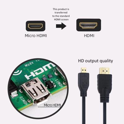 Cina 1.5m micro HDMI al MASCHIO MASCHIO dell'OEM del cavo 4K di HDMI per il lampone pi 4 in vendita