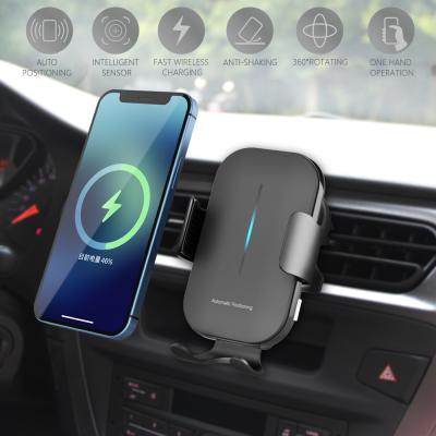 China do carregador sem fio do carro de 15W Qi auto aperto de carregamento rápido e montagem inteligente do carro da área de carregamento do alinhamento para iPhone13 à venda