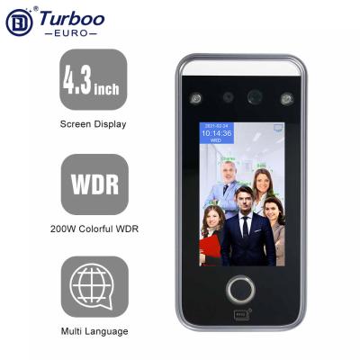 China Única multi máquina do comparecimento de Face Time do usuário 4,3 C.C. do tela táctil 12V da polegada à venda