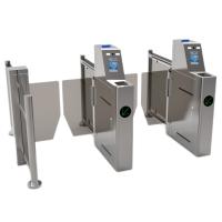 China Automatic Flap Barrier Barcode Scanner Turnstile 304 Stainless for sale