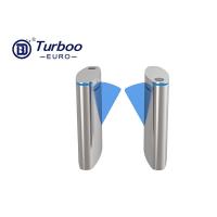 China Retractable Flap Access Control Turnstile RFID SUS304 High Security for sale