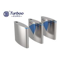 China Retractable Flap Access Control Turnstile RFID SUS304 High Security for sale