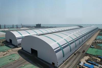 China Lighting Enclosed Metal Sheds Customizable Size 35m/S Windproof Steel Frame Shelter for sale
