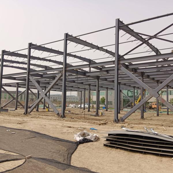 Quality Q355B Warehouse Steel Structure Load 20 Tons/M3 Economical Power Plant Steel Structure for sale