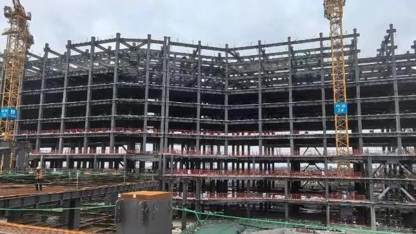 Quality ASTM A572 Warehouse Steel Structure EN S355JR 82 Meters Modular Steel Buildings for sale