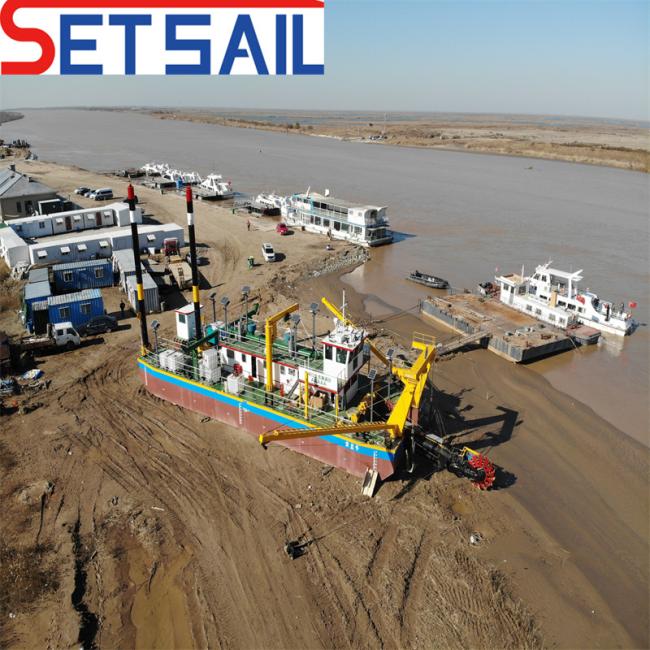 Sand Pump Wheel Bucket River Mud Dredger with Flow Meter
