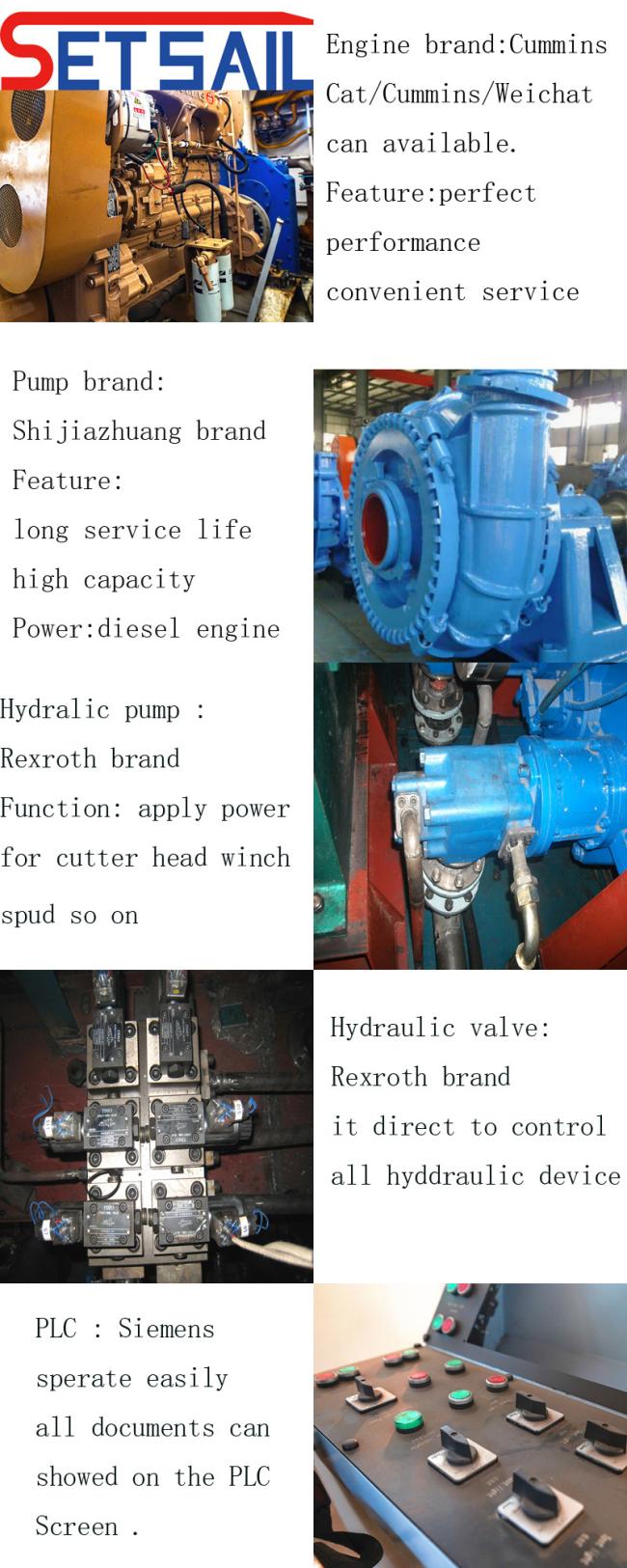 Sand Pump Wheel Bucket River Mud Dredger with Flow Meter