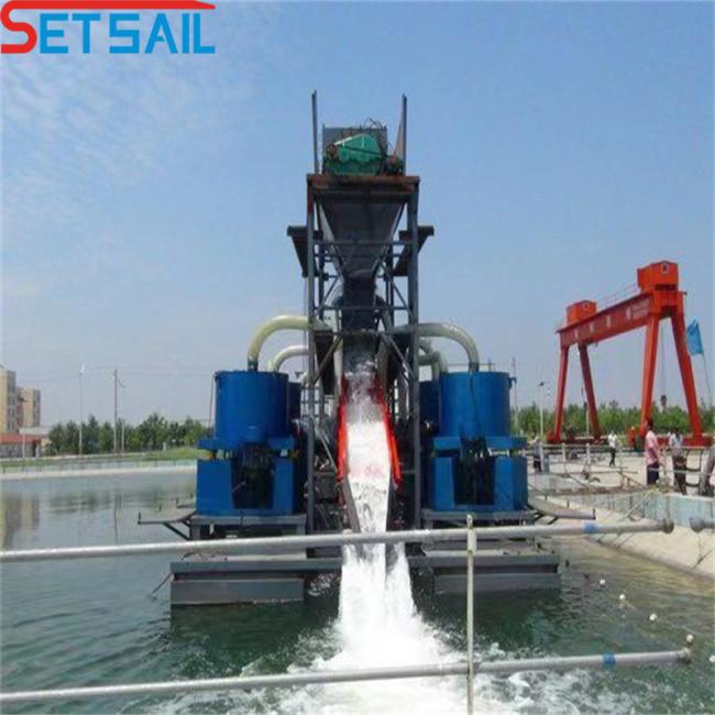 Chain Bucket River Mining Gold Dredger Used in The River