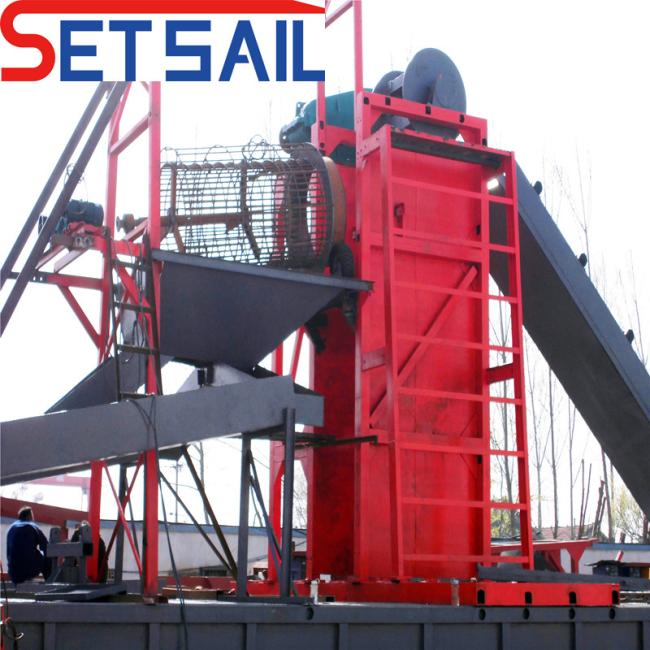 Chain Bucket Gold and Diamond Mining Boat with Anchor