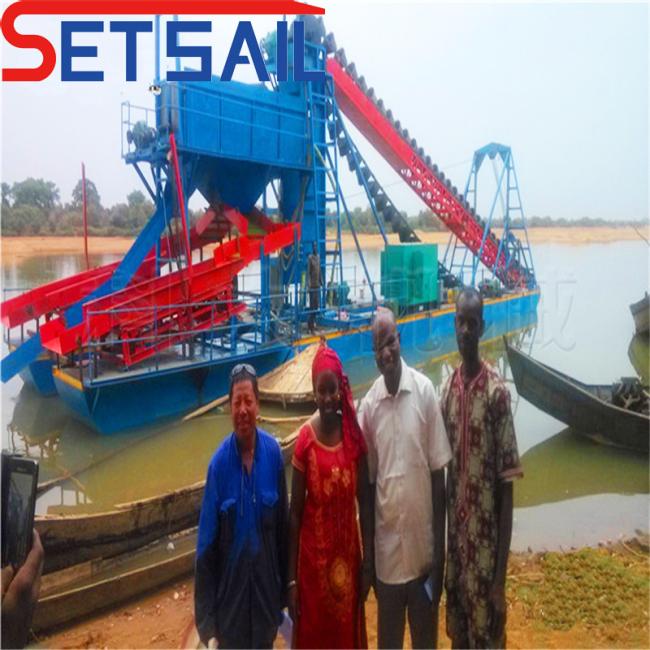 Chain Bucket River Sand Gold Dredger for Diamond Machinery