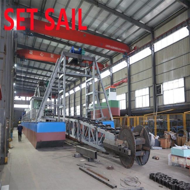 Chain Bucket Lake Sand Gold Dredger with Diamond Agitation Chute