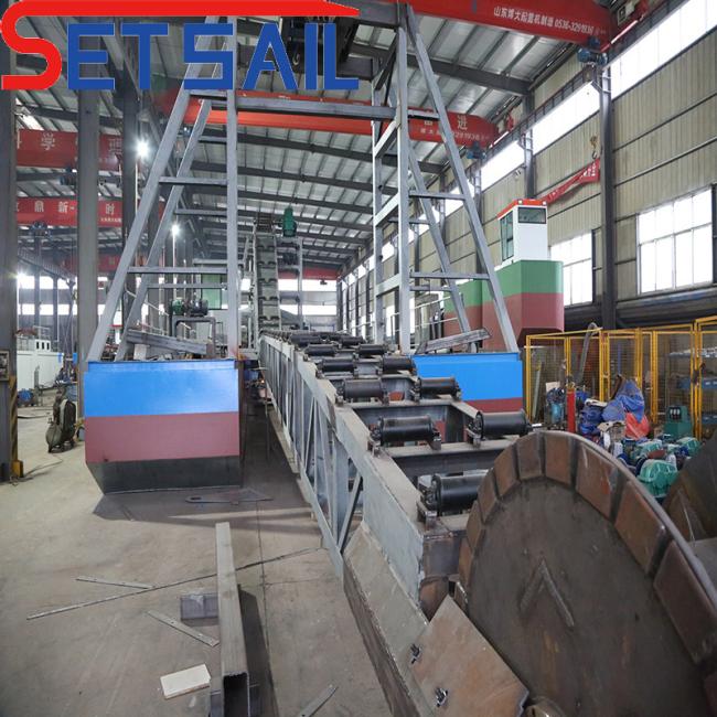 Gold Diamond Mining Machinery Dredger with Agitation Chute Equipment